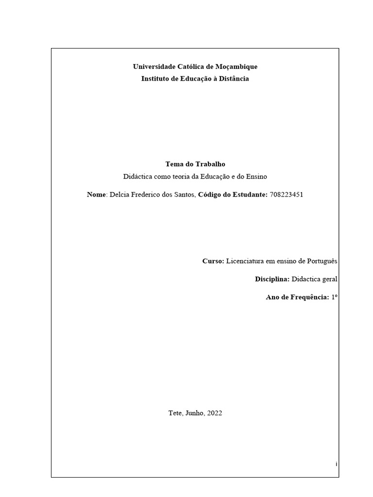 Didactica Gera | PDF | Aprendizado | Pedagogia