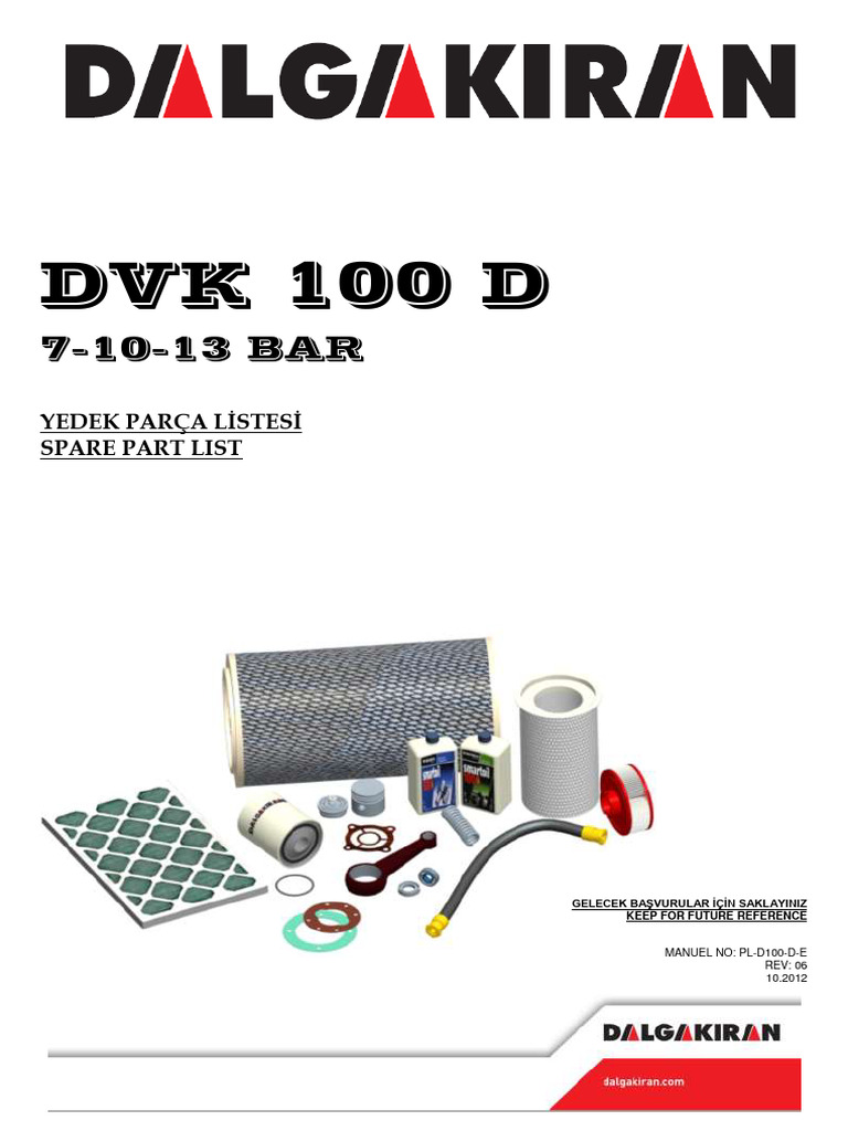 Dvk100 D Part List | PDF