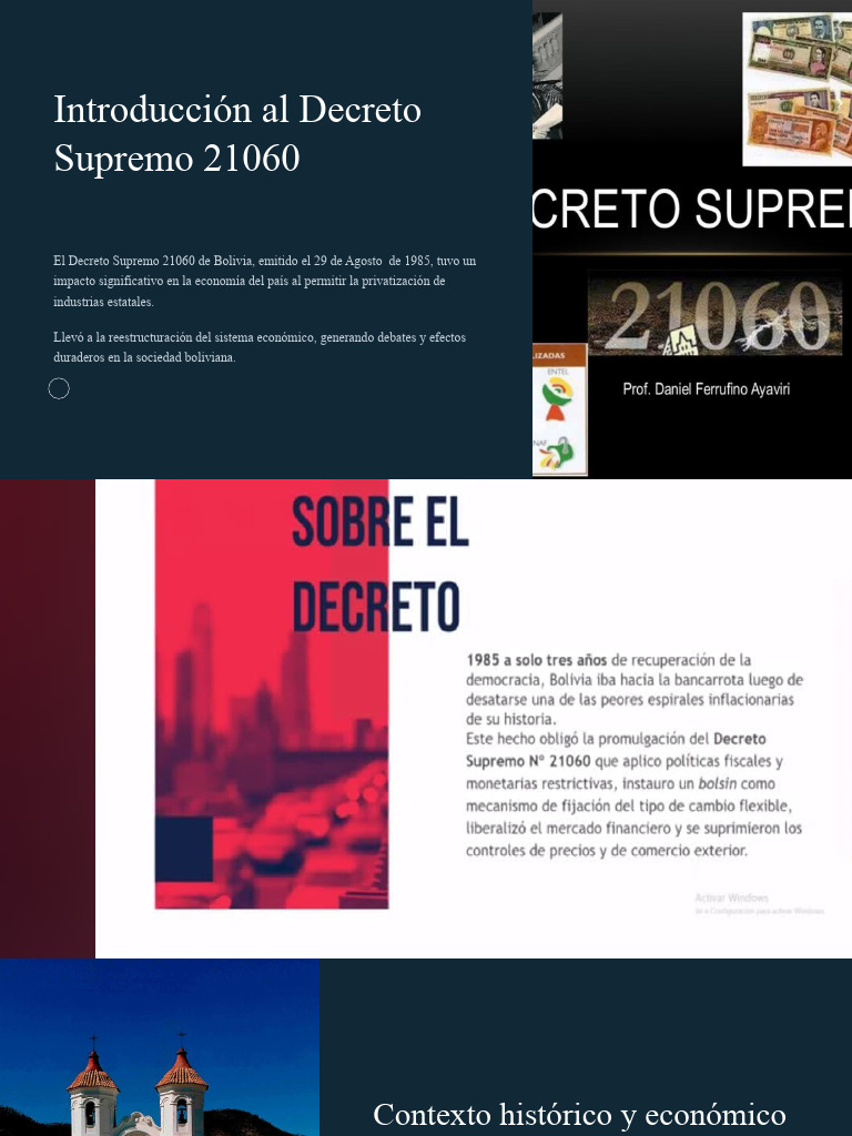 Introduccion Al Decreto Supremo 21060 | Descargar gratis PDF | Bolivia | Sustentabilidad