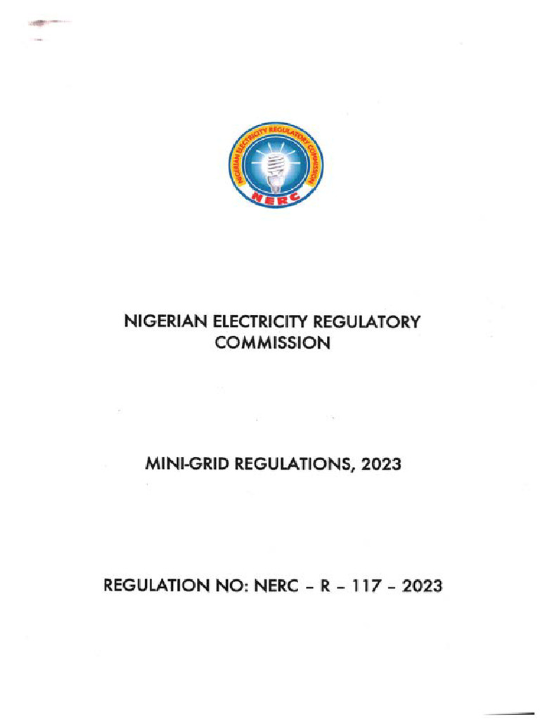 Nerc Mini Grid Regulation 2023 | PDF | Electric Power Distribution ...