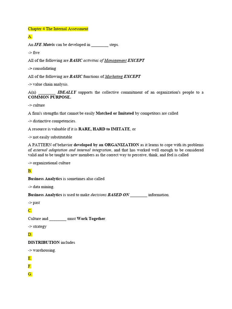 Internal Assessment and Management Functions | PDF | Investing | Marketing