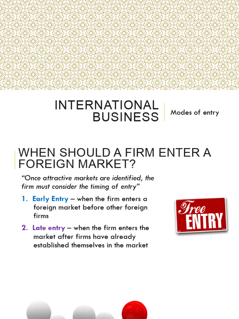 International Business Entry Strategies | PDF | Exports | Franchising
