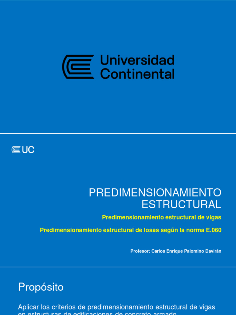 Predimensionamiento de Vigas y Losas E.060 | PDF | Viga (Estructura ...