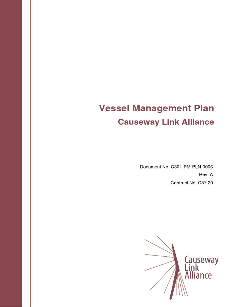 Vessel Management Plan Overview | PDF | Risk | Traffic