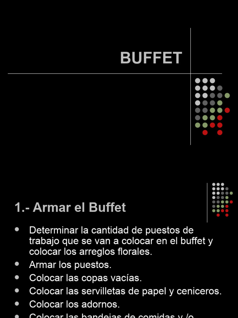 Buffet | PDF | Bebida | Bebidas alcohólicas