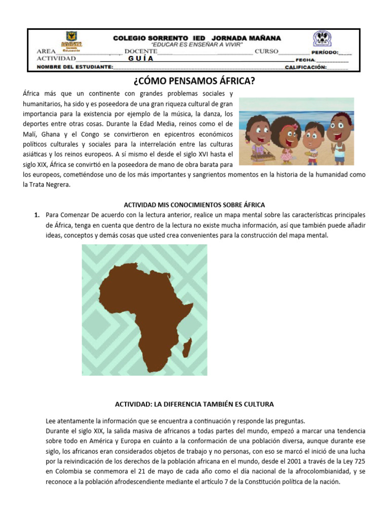GUIA AFROCOLOMBIANIDAD | PDF