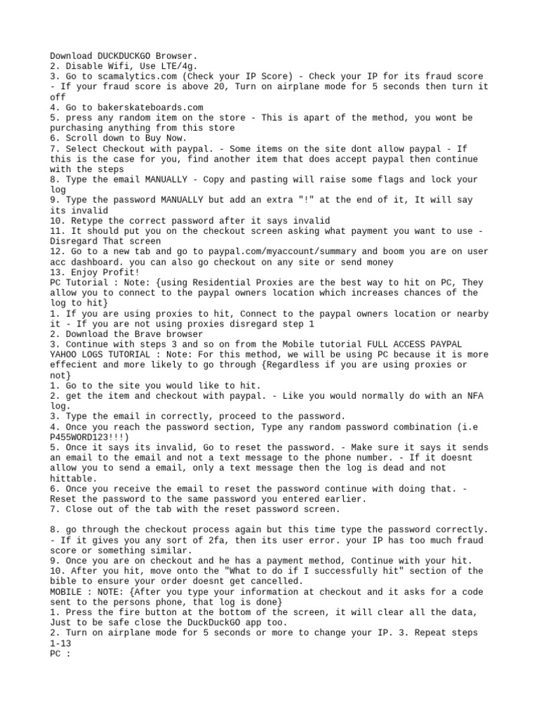 How To Hit USA PP Logs | PDF | Pay Pal | Point Of Sale