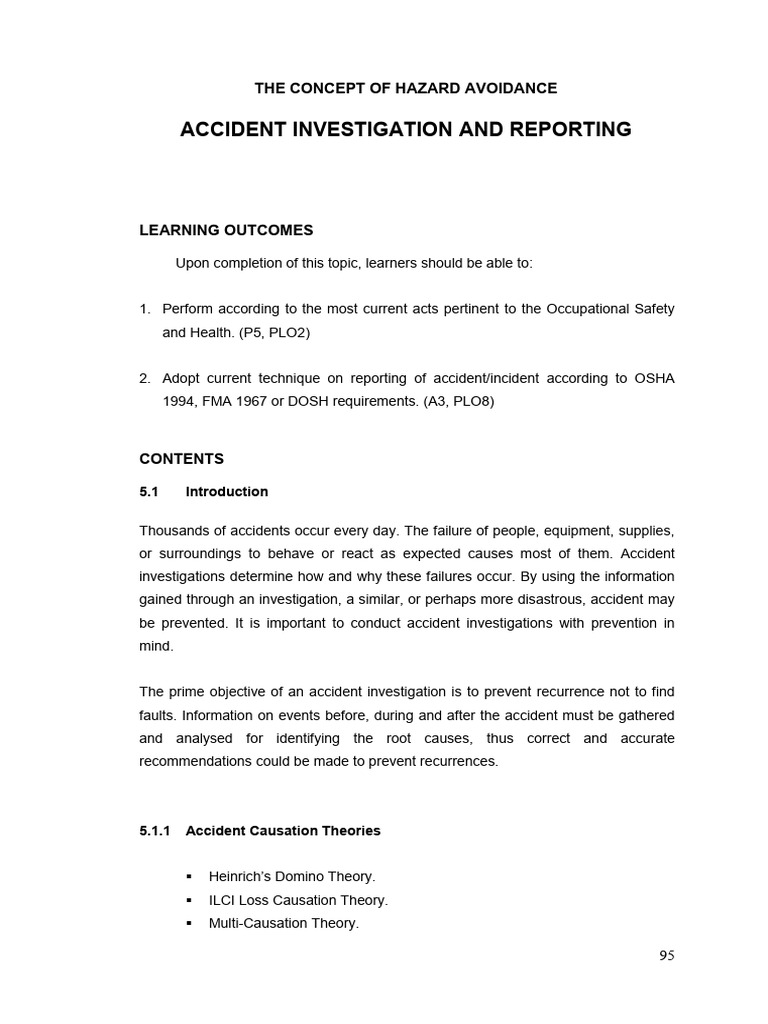 Accident Investigation and Reporting Nali Scenarios Based Learning ...