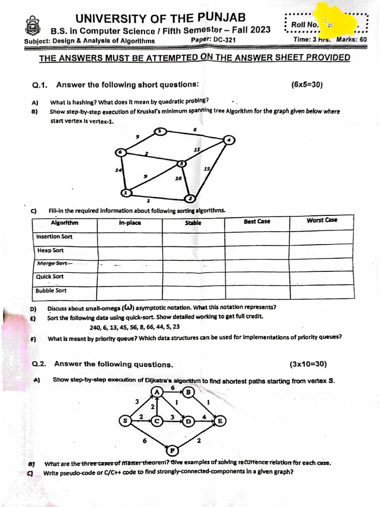 DAA Paper Solution... | PDF