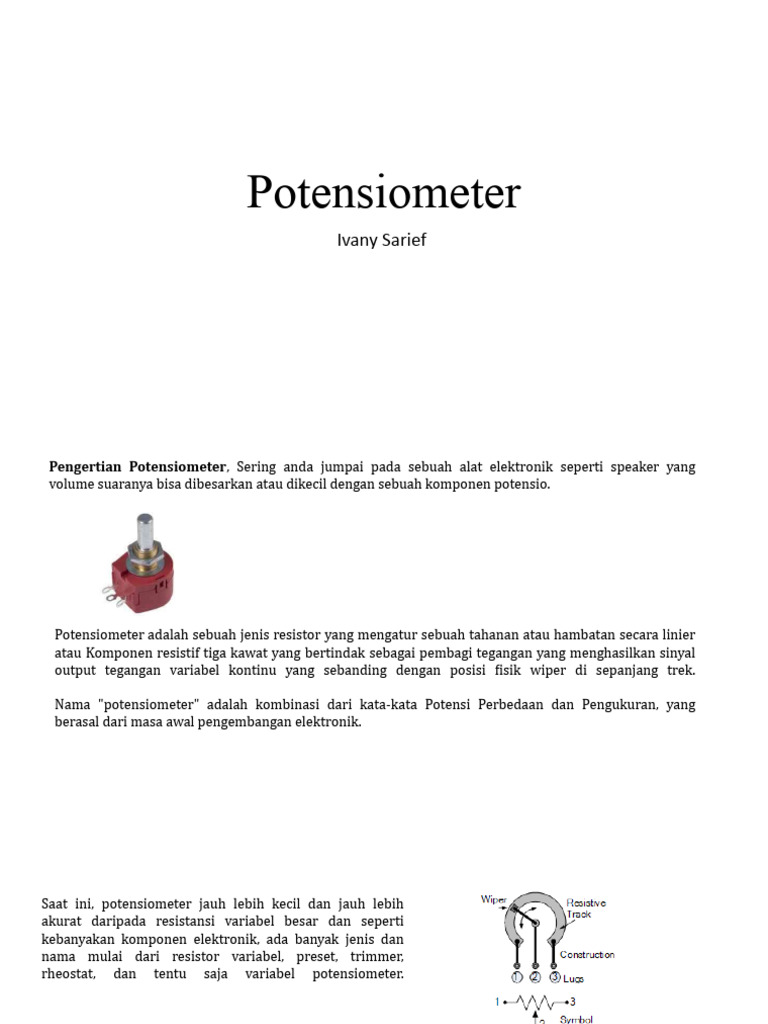 Potensiometer 1 | PDF