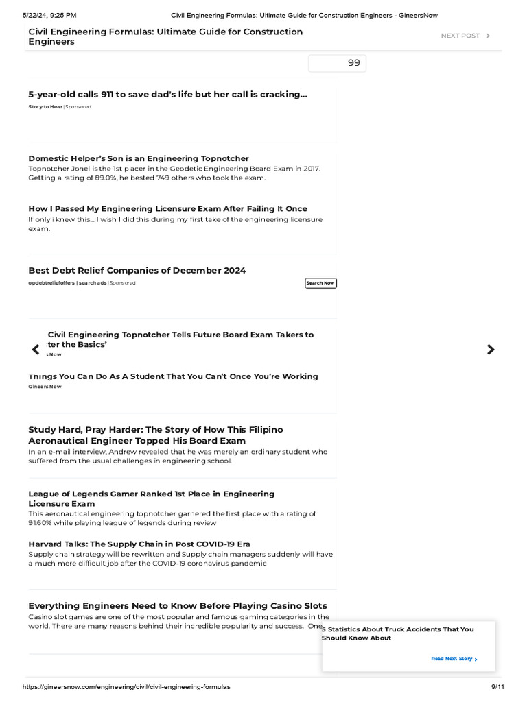 Civil Engineering Formulas - Ultimate Guide For Construction 3 | PDF ...