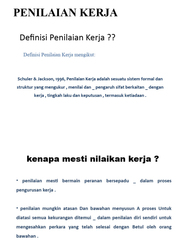 KP8 Bpenilaian Kerja | PDF