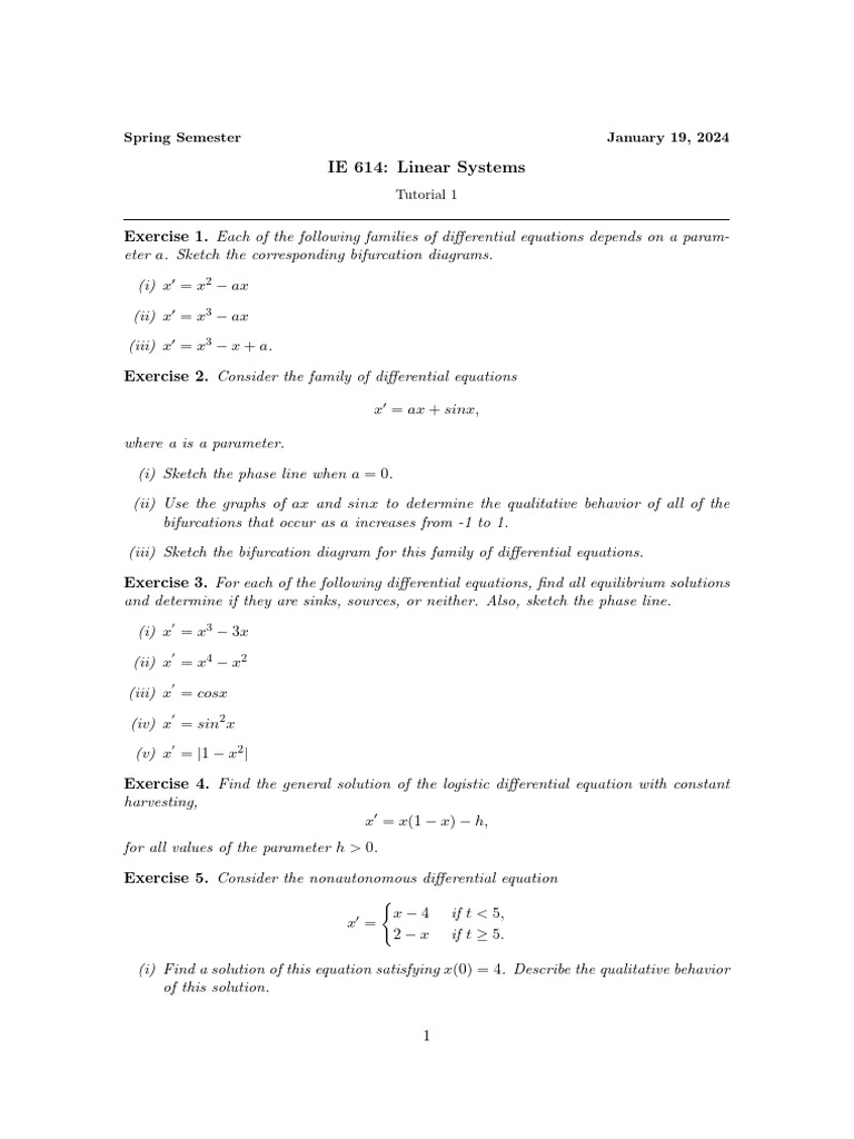 IE614 Tutorial1 | PDF | Equations | Mathematics