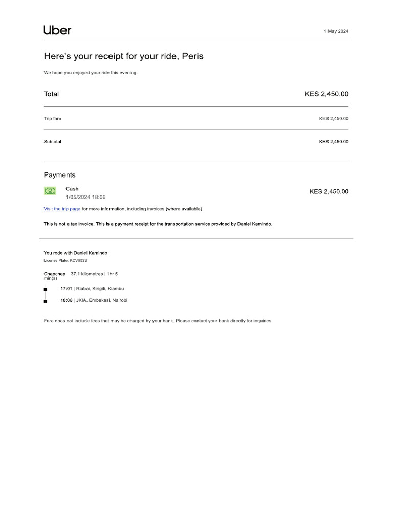 Uber Receipt | PDF