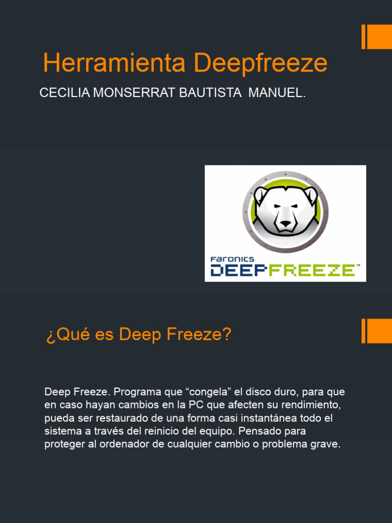 Cecilia Monserrat Bautista Manuel Deep Freeze | PDF | Disco duro | Archivo de computadora