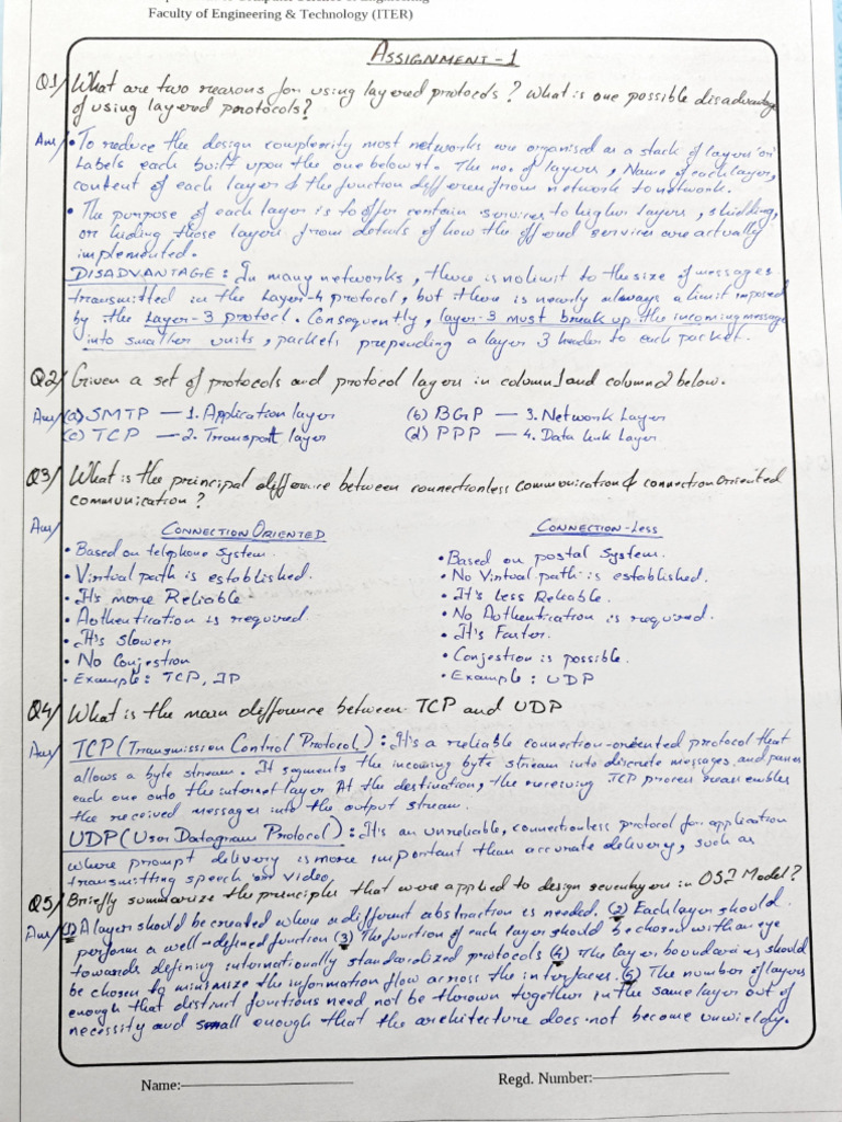 CN Assignment 1 Sol | PDF