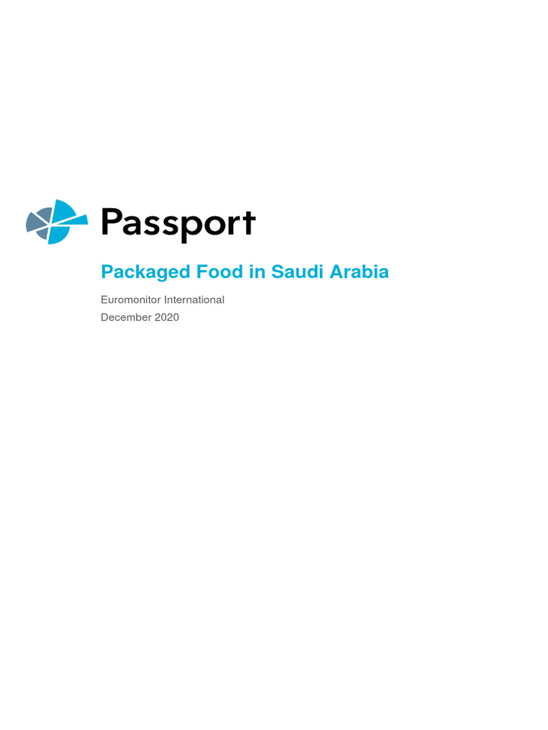 Packaged Food in Saudi Arabia | PDF | Confectionery | Desserts
