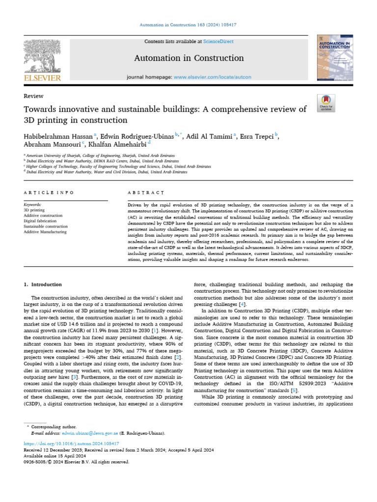 Towards Innovative and Sustainable Buildings - A Comprehensive Review ...