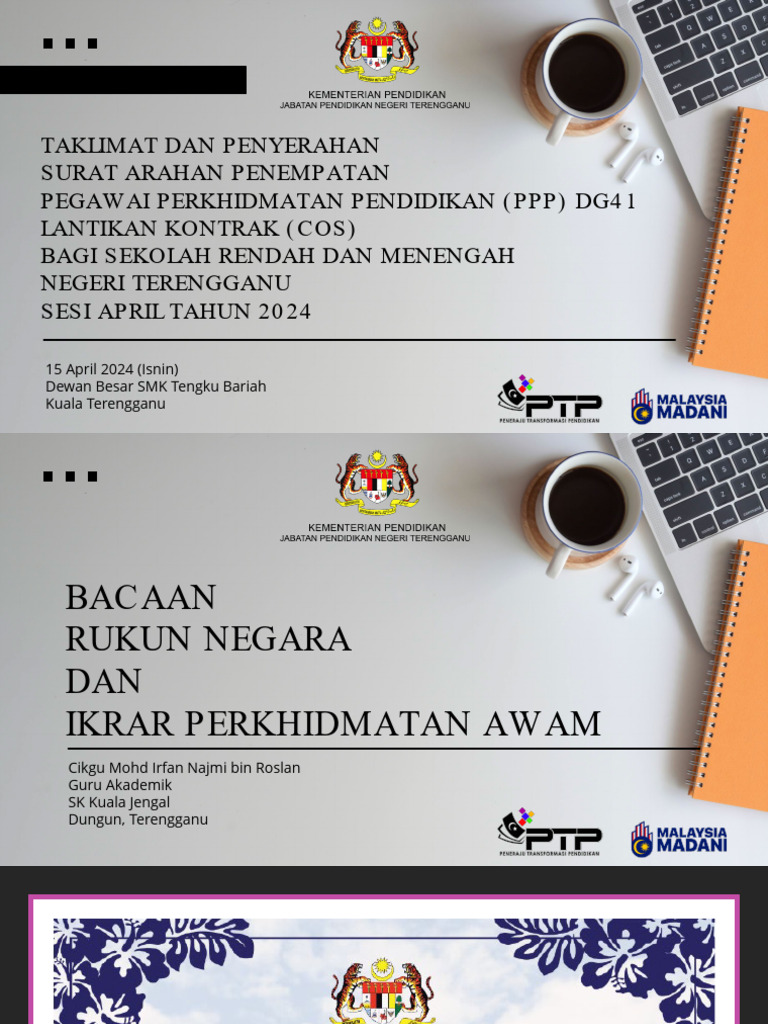 Taklimat Guru Baharu April 2024 | PDF