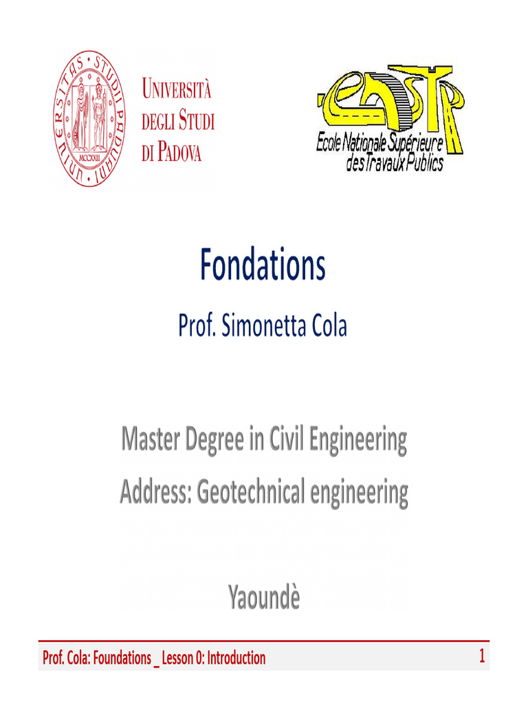 L0 Introduction | PDF | Foundation (Engineering) | Deep Foundation