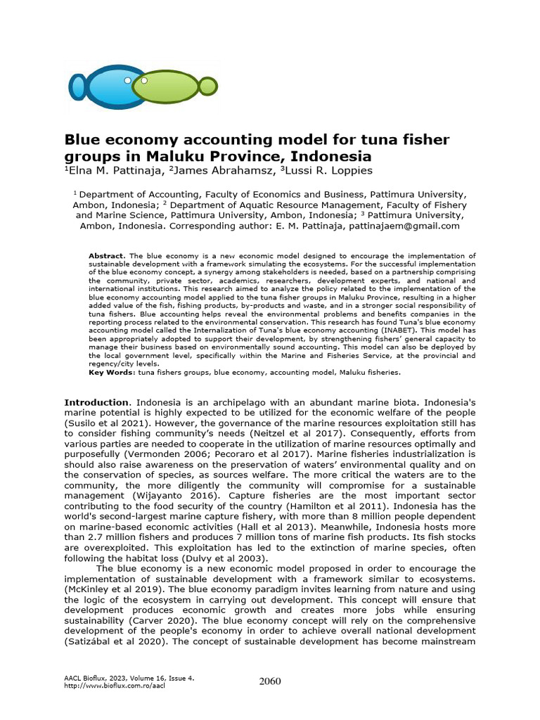 Blue Economy Model for Tuna Fishers | PDF | Sustainability ...