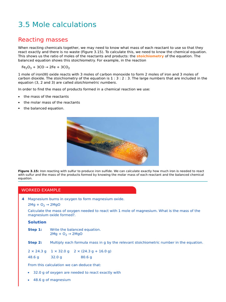 Lecture Stoicheiometry, Yield of Reaction | PDF | Stoichiometry ...