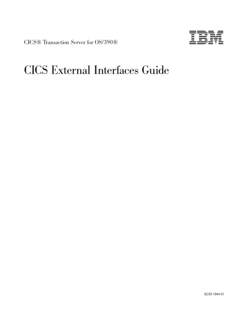 Cics External Interface Pdf Operating System Computer Network