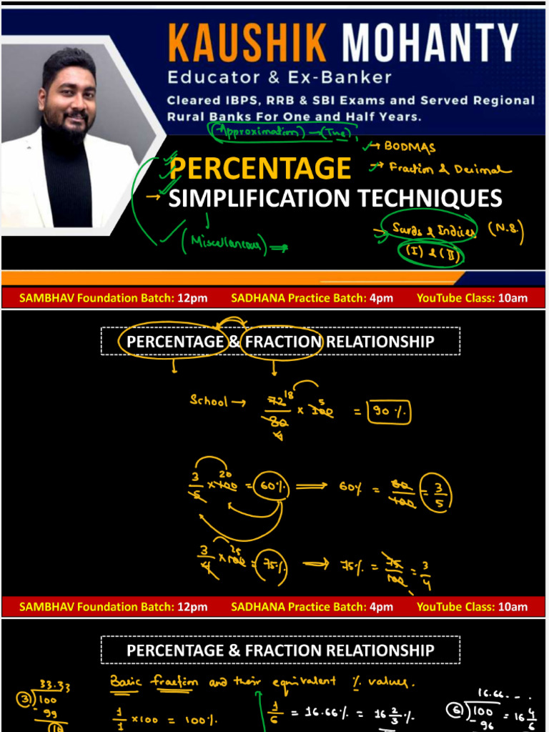 Percentage Simplification | PDF