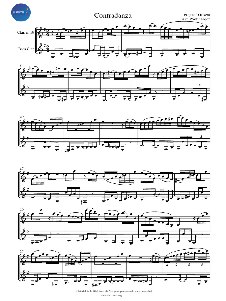 Contra Danza Duo Clar I Peru | PDF