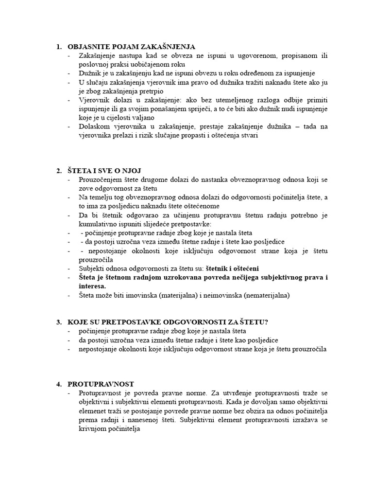 Trgovačko I Radno Pravo Odgovori Kolokvij 2 | PDF