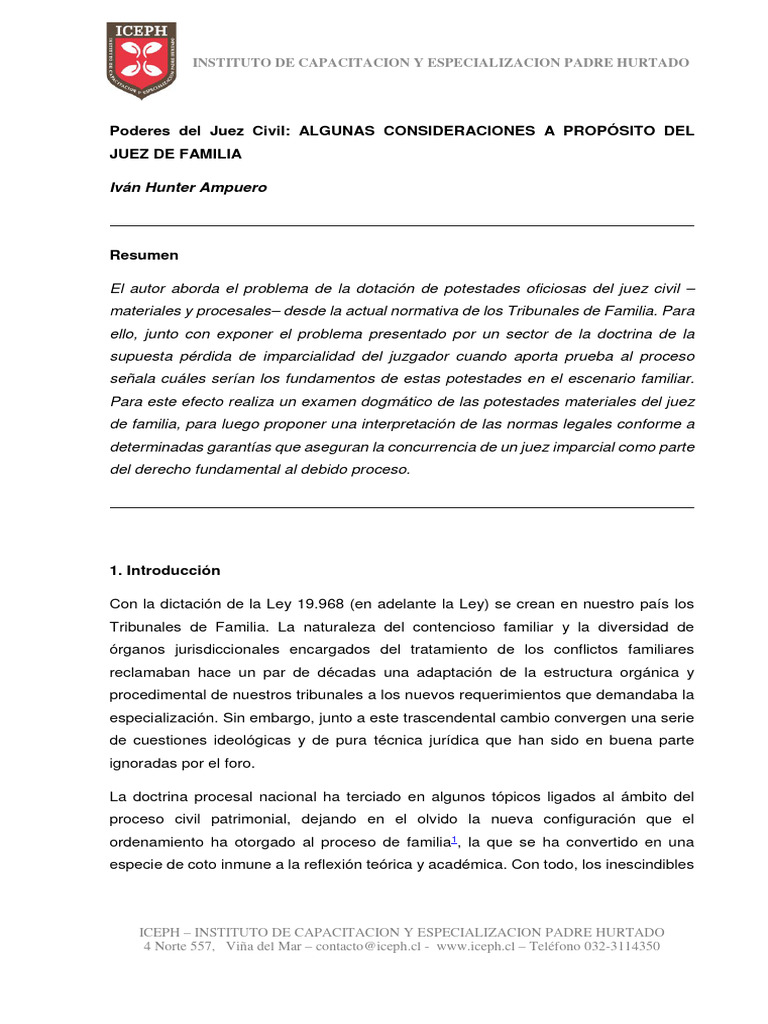 Poderes Del Juez Civil | PDF | Evidencia (ley) | Debido al proceso