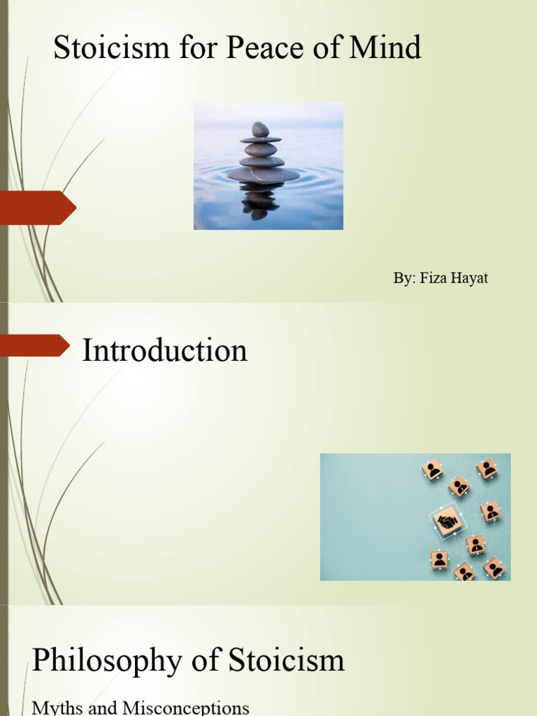 Stoicism For Peace of Mind | PDF | Self-Improvement