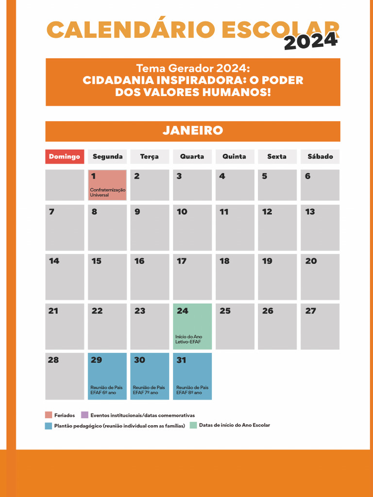 Calendário Efaf - CG | PDF