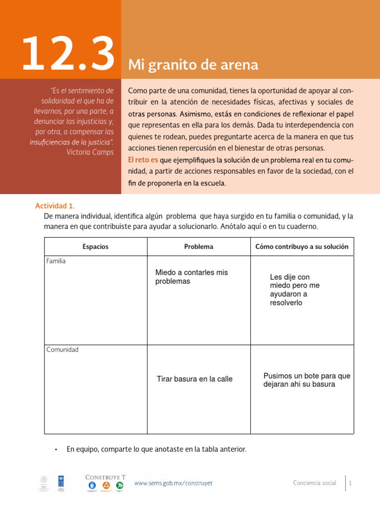 Mi Granito de Arena | PDF | Ciencias sociales | Relaciones personales ...