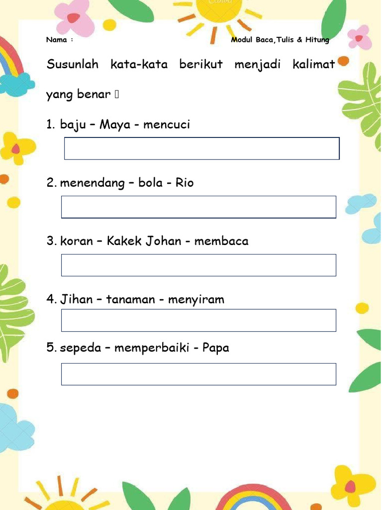 Modul Baca Tulis Hitung untuk Anak | PDF | Karier & Perkembangan