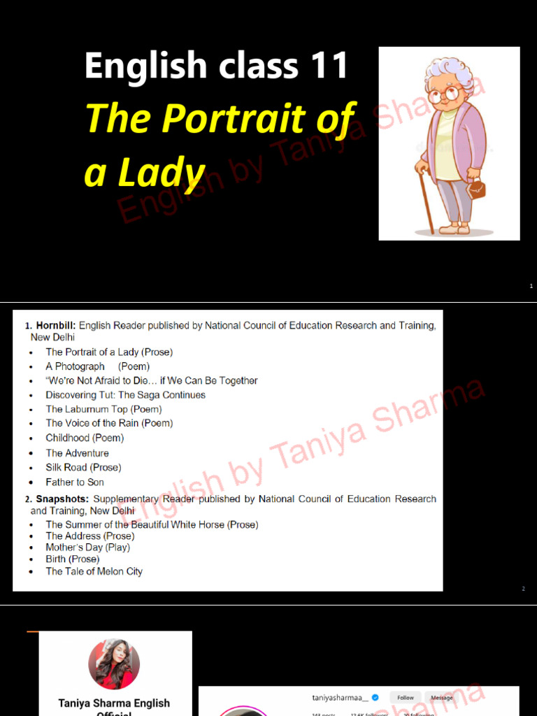 The Portrait of A Lady L1 CBSE | PDF | Prayer | Rosary