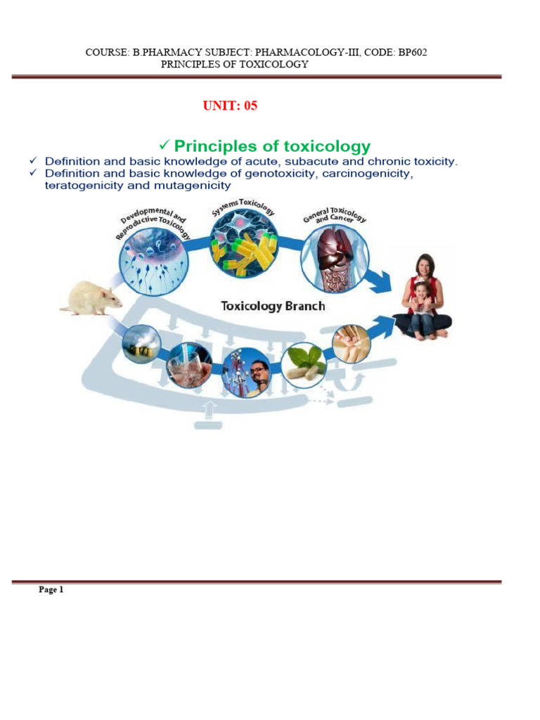 Unit-5 - PHARMACOLOGY III | PDF | Circadian Rhythm | Toxicity