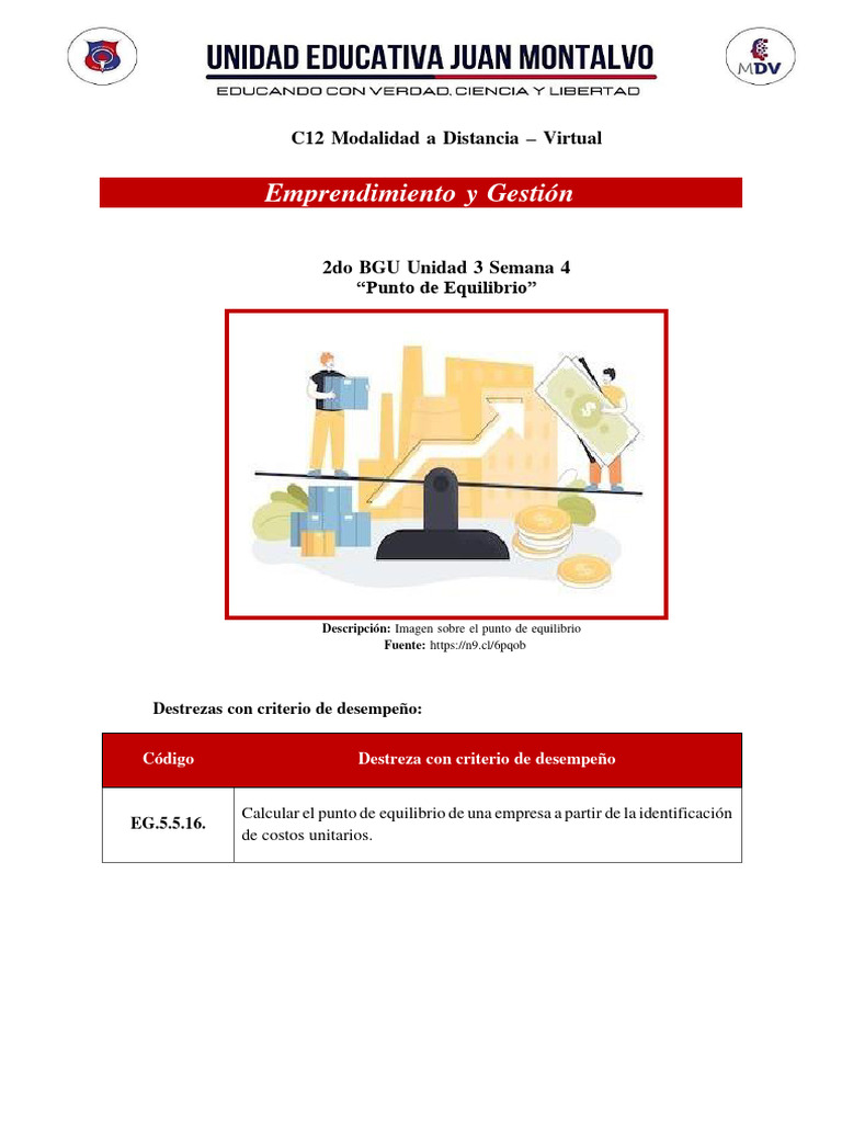 Guía Emprendimiento y Gestión - 2do BGU - U3 - S4.. | PDF | Business | Ciencias económicas