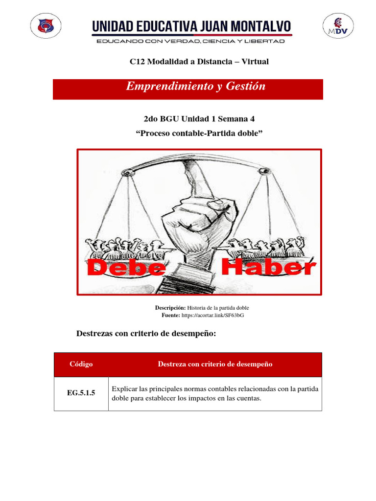 Guía Emprendimiento y Gestión - 2do BGU - U1 - S4 | PDF | Contabilidad | Economias