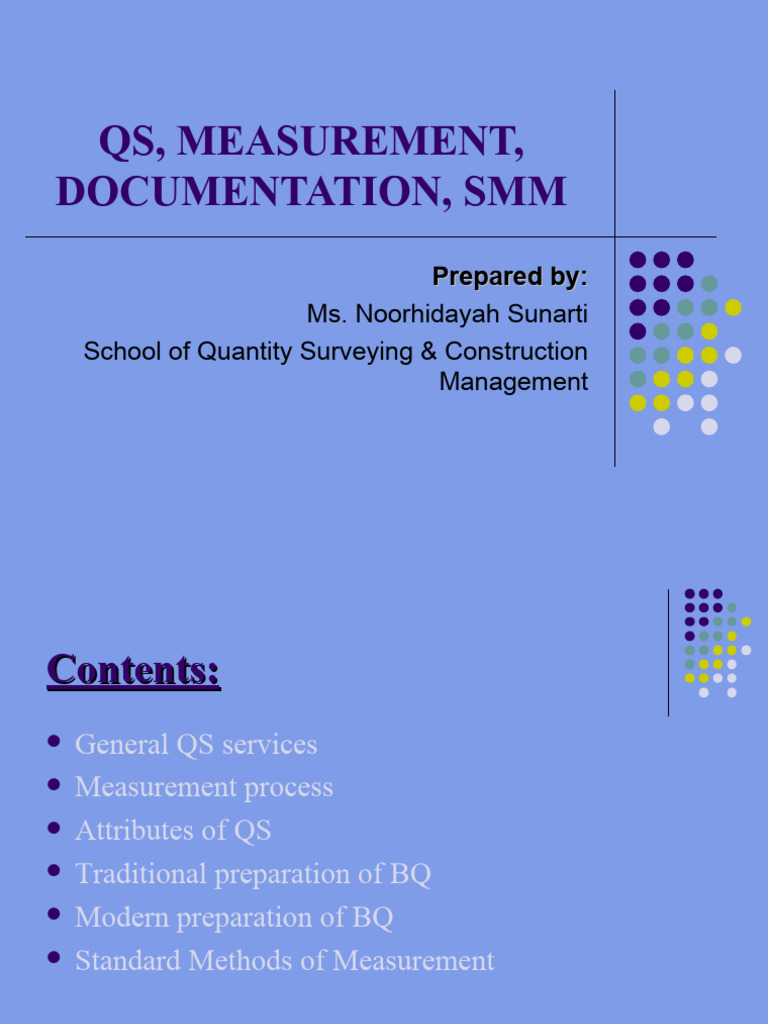 QS-Taking Off Measurement SMM | Download Free PDF | Specification ...