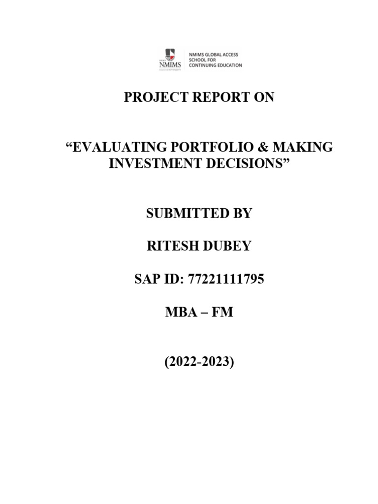 Project MBA FM | PDF | Risk