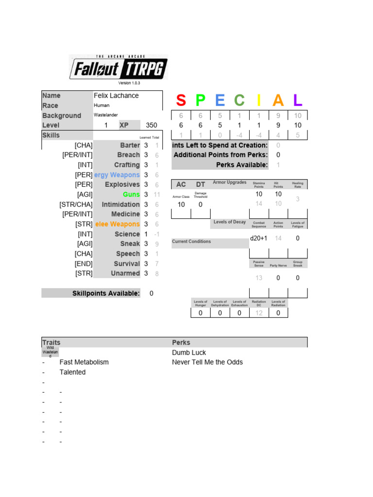 Cópia de Fallout TTRPG Character Sheet | Download Free PDF | Role ... Cópia de Fallout TTRPG Character Sheet | Download Free PDF | Role ...
