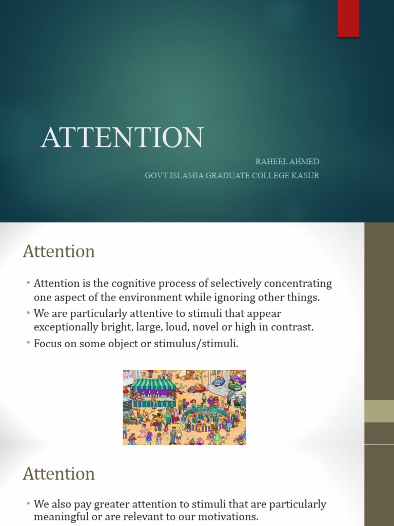 Attention | PDF | Attention | Motivational