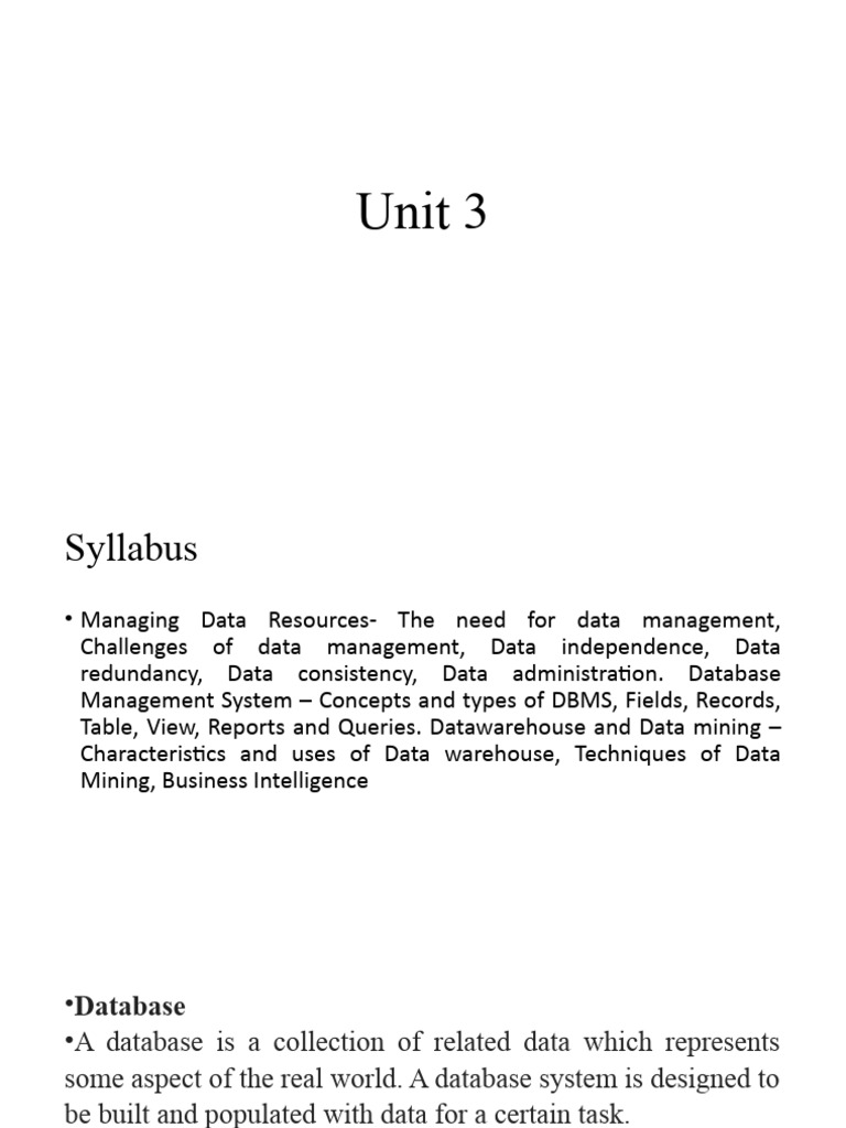 Unit 3 | PDF | Databases | Relational Database