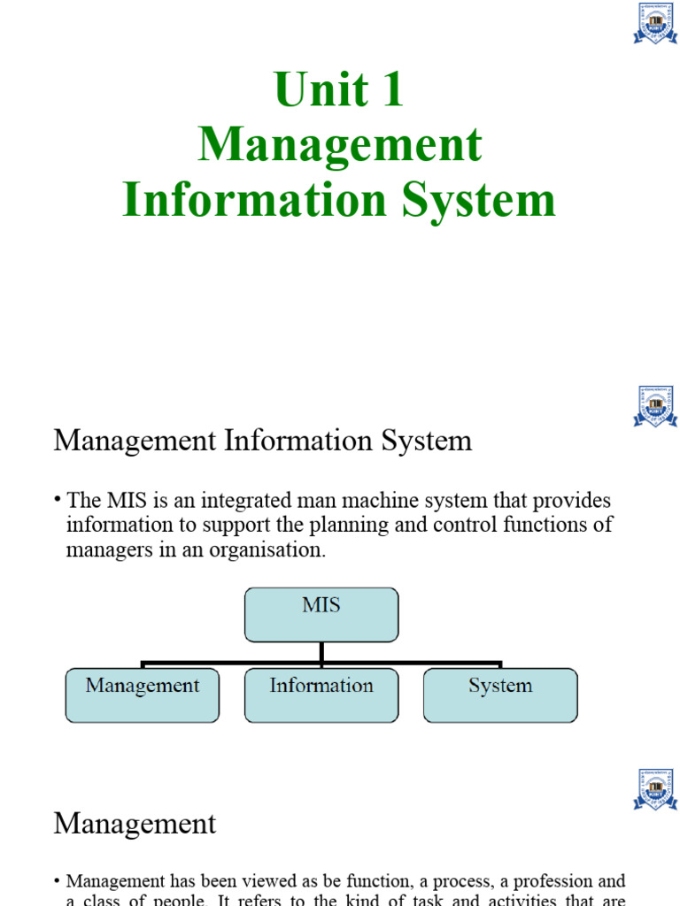 MIS UNIT 1 Updated | PDF | Mobile App | Information System