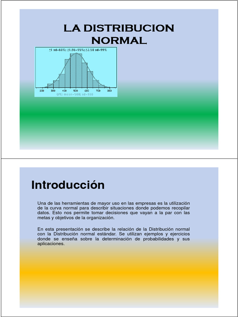 La Distribucion Normal PPT AED Modo de Compatibilidad | PDF ...