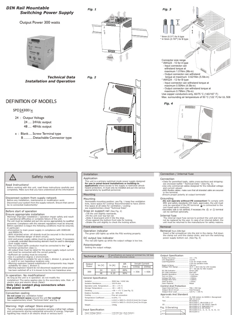 SPD 300W Im | PDF | Power Supply | Electrical Connector