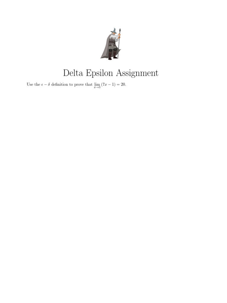 Epsilon-Delta Proof for Limit at 3 | PDF