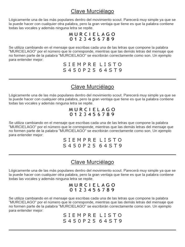 Clave Murciélago | PDF