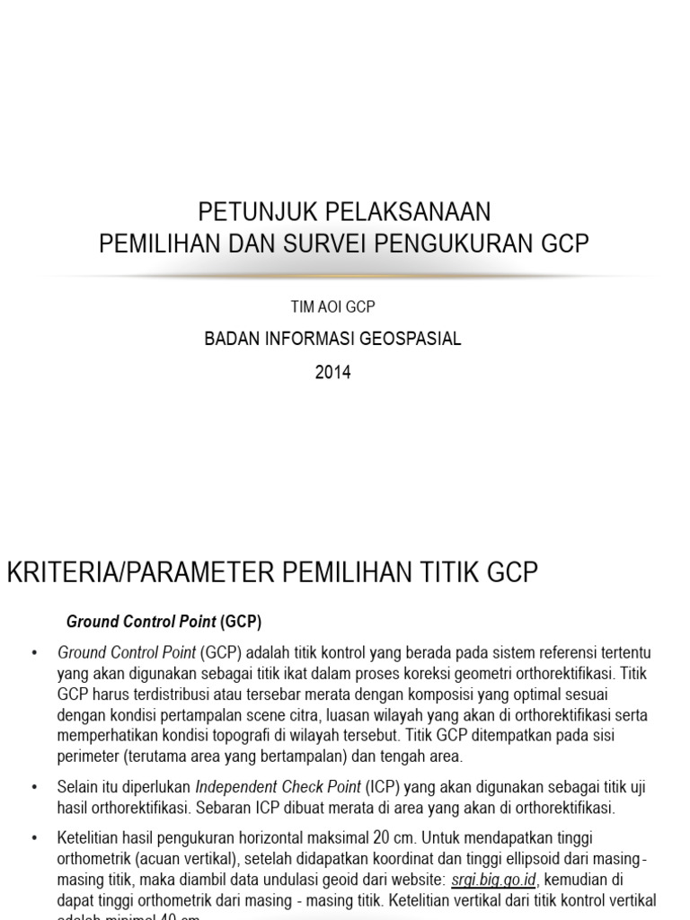 Kriteria Pemilihan Dan Pengukuran GCP | PDF